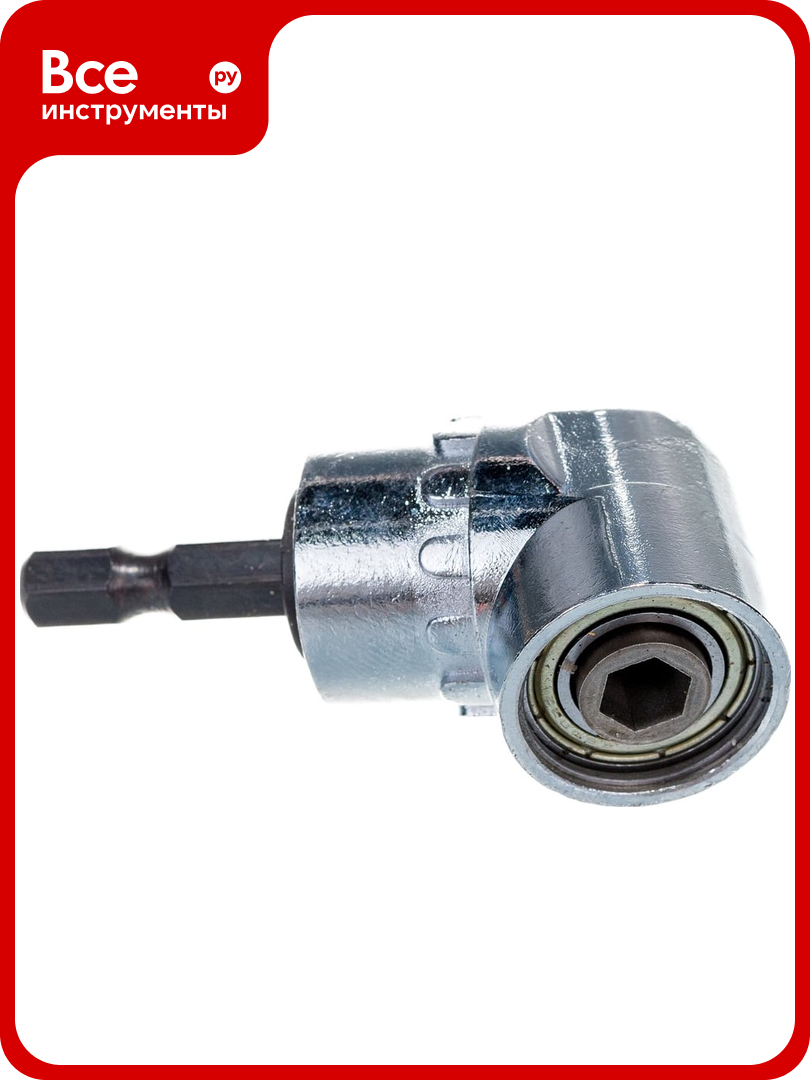 Редуктор для бит угловой (1/4"; 61 мм) Vertextools РД-1/4-61, Позволяет работать в местах с ограниченным доступом