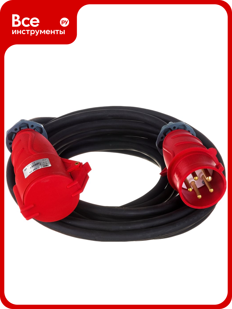 Промышленный силовой удлинитель Gigant КГ 5x4 10м 80081, эксплуатации