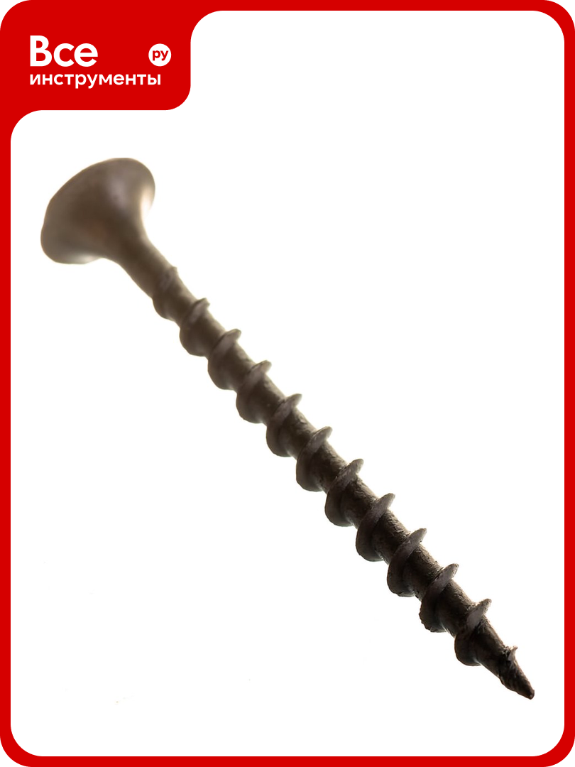 Саморез по дереву креп-комп черный 3,5х41 500шт чд41ф, деревянный, 5×41 сталь с фосфатным покрытием, потайная головка