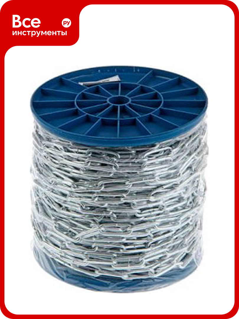 Сварная длиннозвенная цепь креп-комп DIN763 м4 50м цд4