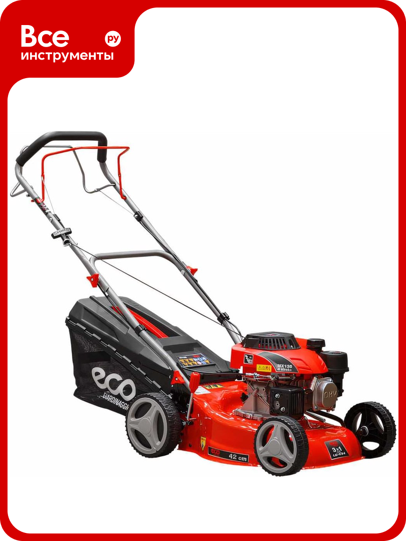 Бензиновая самоходная газонокосилка ECO LG-434, для ухода за газоном на частном участке