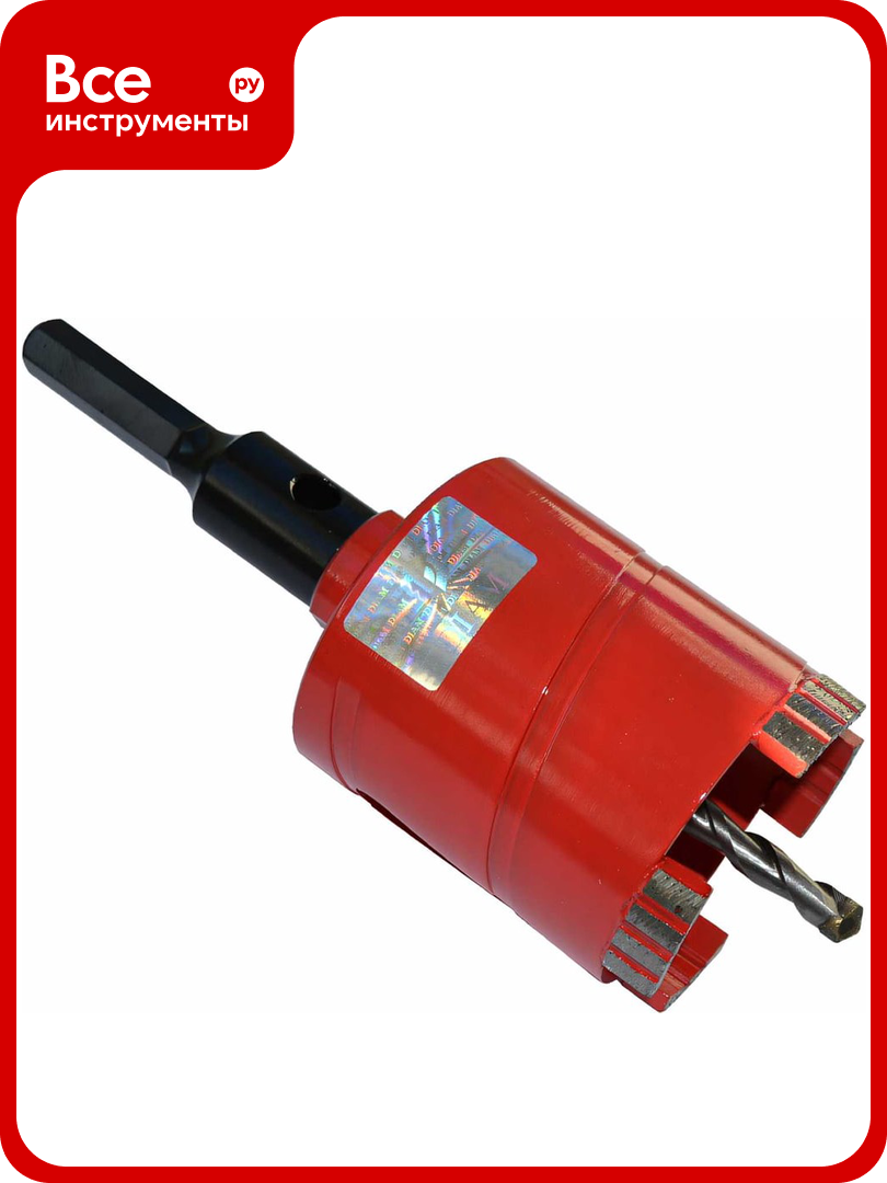 Коронка алмазная по бетону (68х70 мм; М16/HEX12) Diam, Сверление необходимо проводить только в безударном режиме