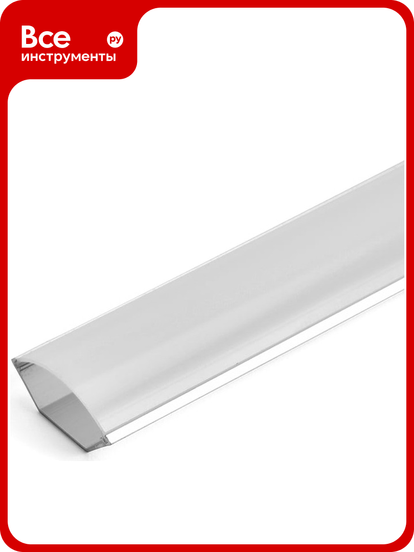 Профиль алюминиевый SAFFIT угловой круглый 22x10мм, серебро, SAB280 55249, для использования в различных