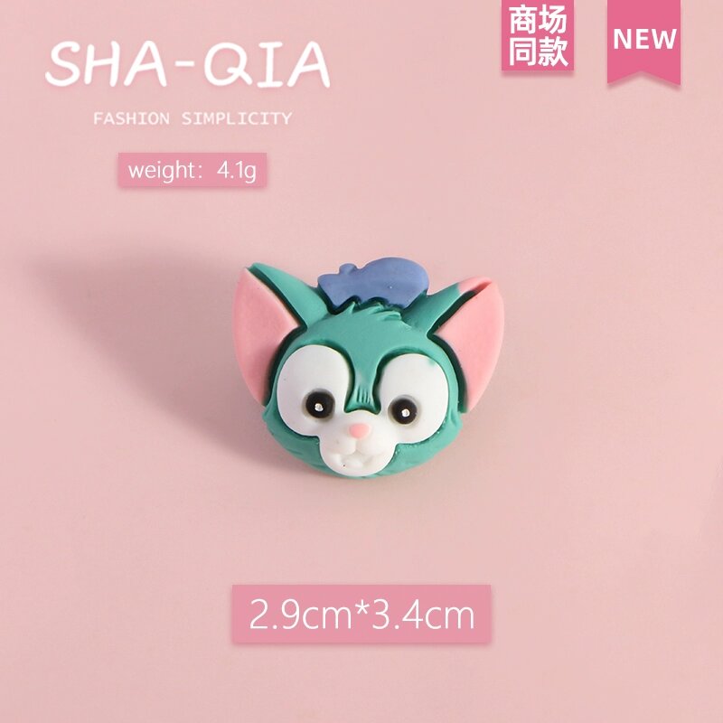 MINISO Значок Disney, брошь из смолы, Стелла Лу, клубничный медведь, Шелли Мэй, Даффи, мишка, украшение для сумки и одежды