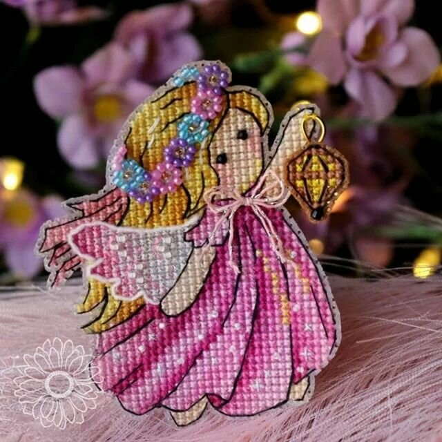 Набор для вышивания крестом и бисером "Цветочная Фея-B" GUA187B(14), 9.5х11 см, Xiuspring