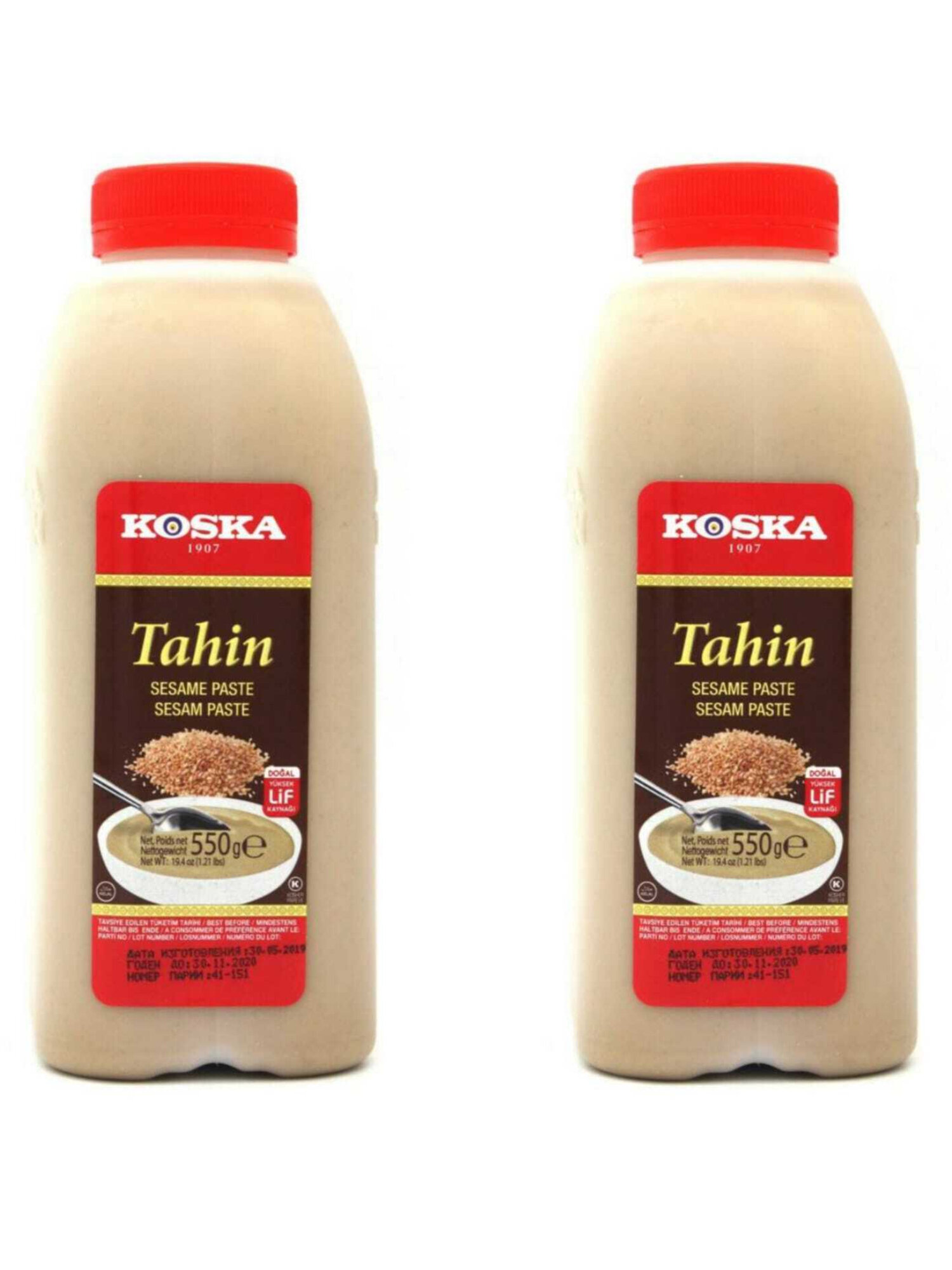 Кунжутная паста Koska Tahin sesame paste 550 г, 2 шт