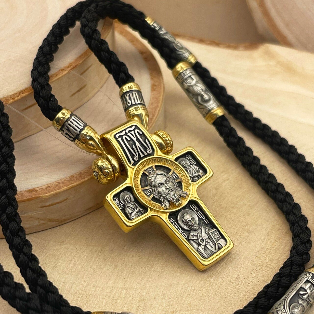 Комплект украшений, серебро, 925 проба, оксидирование, золочение, чернение