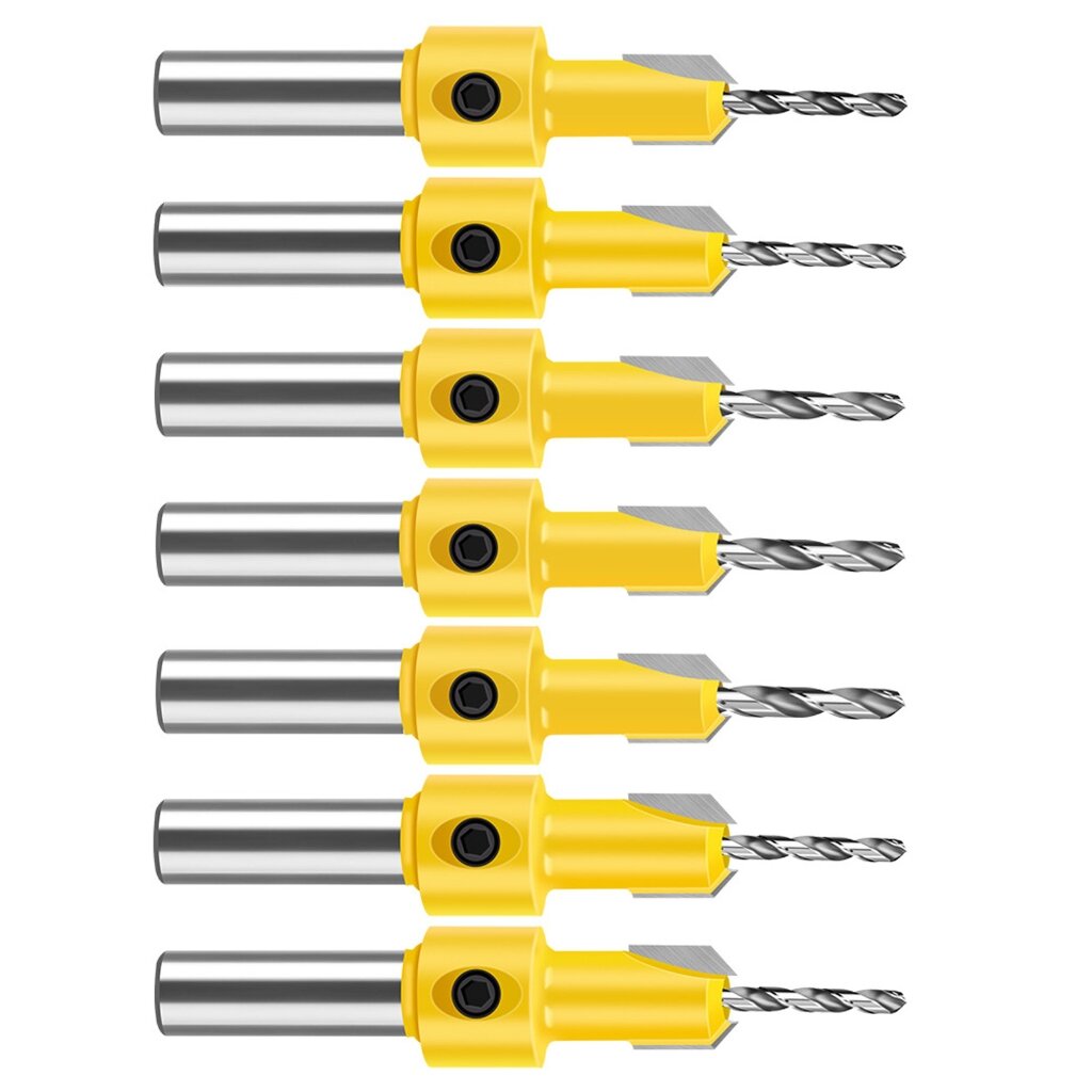5/7 шт 8 мм Деревообрабатывающее Зенкерное Сверло С Перфоратором Отверстие В Головке Дрель Для Шуруповерта Шаг Крепления Сверла Аксессуары