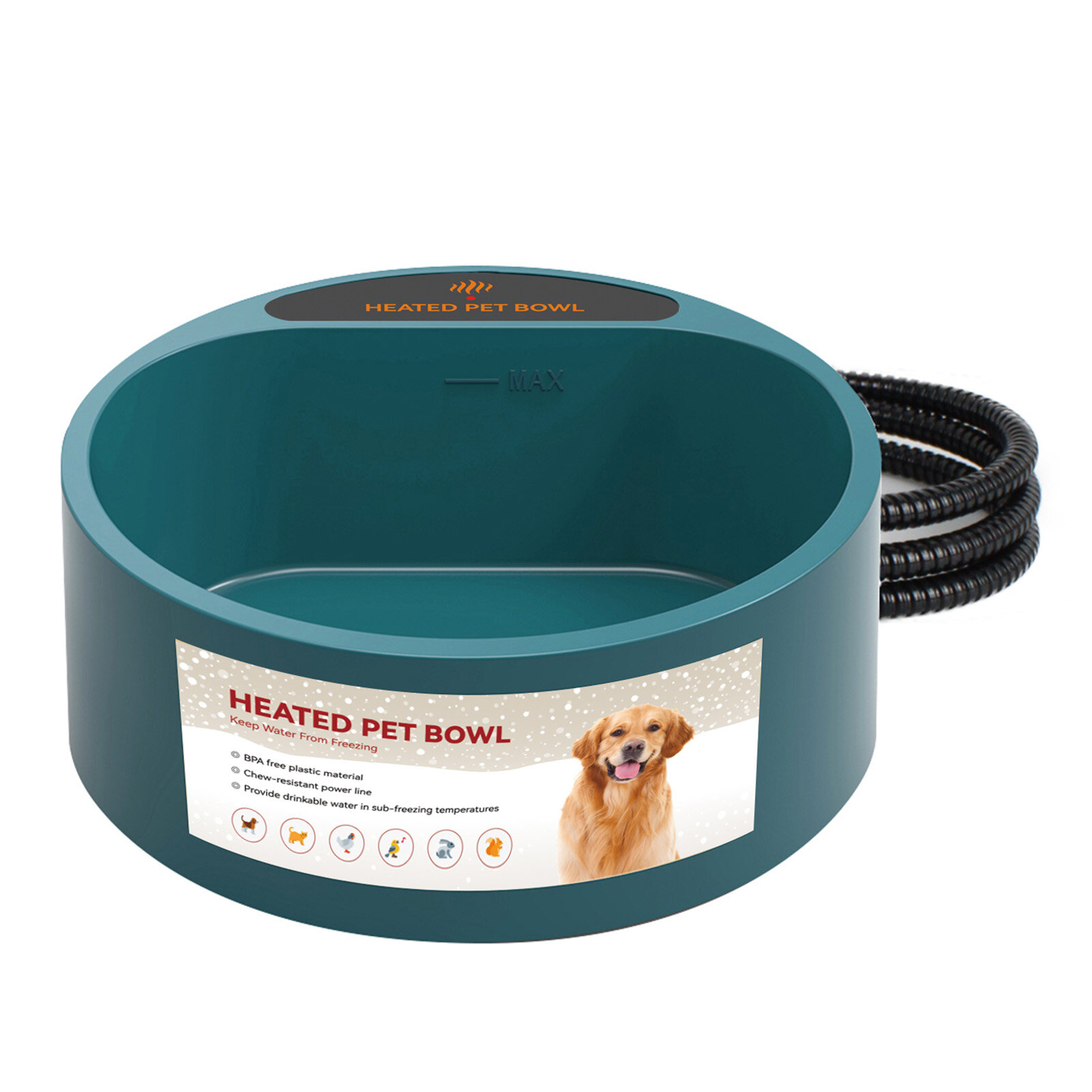 2,2 л. Нагреваемая чаша для животных 35 Вт ABS Пластиковая анти жевательная мощность постоянная температурная чаша с подогревом для собак для собак кошки птицы