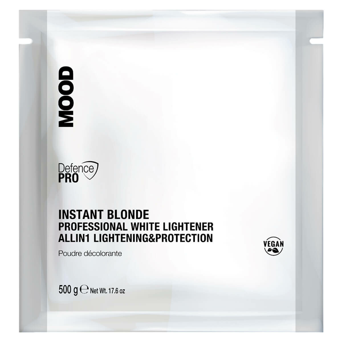 Порошок обесцвечивающий для волос белый Mood Instant Blonde Professional White Lightener Allin1 Lightening&Protection, 500 г