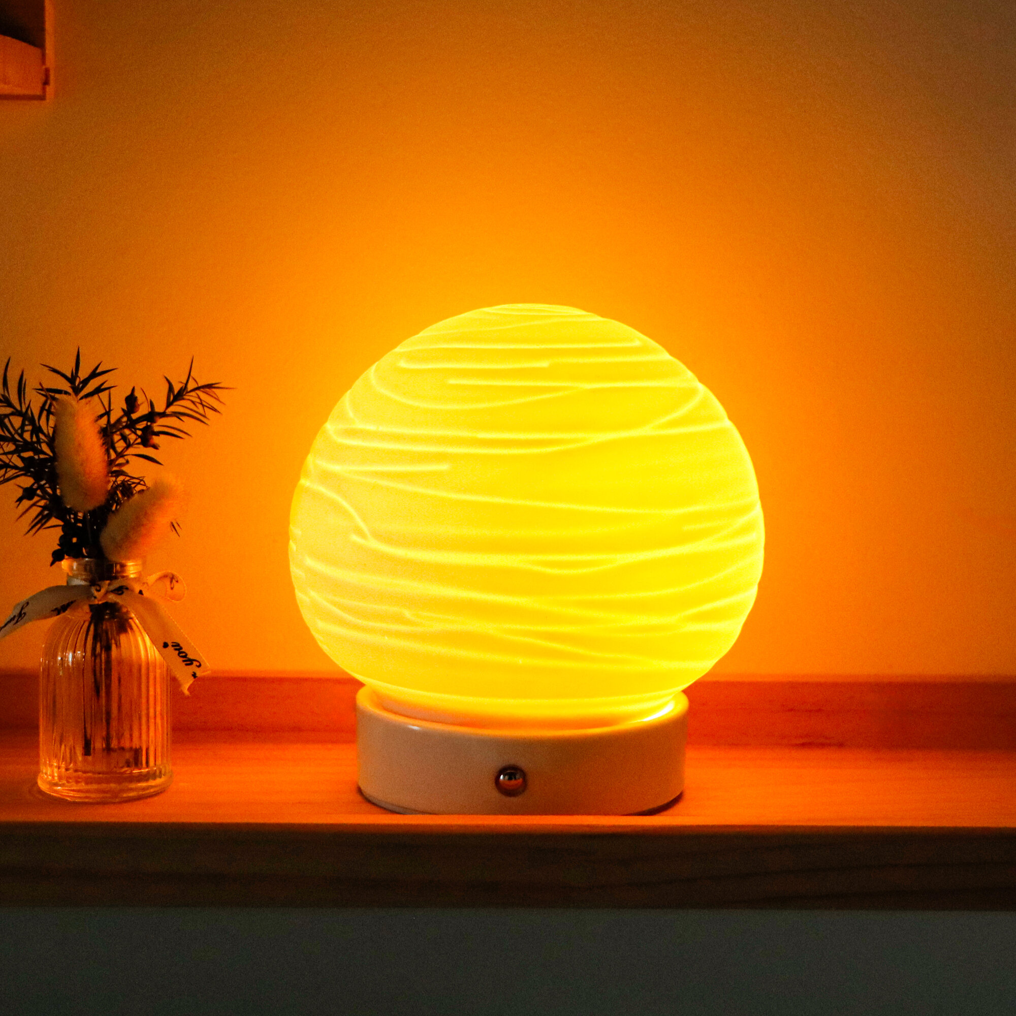 Настольный светильник, теплый белый свет, В комплекте аккумулятор 18650, Работает от батареи, 16 см