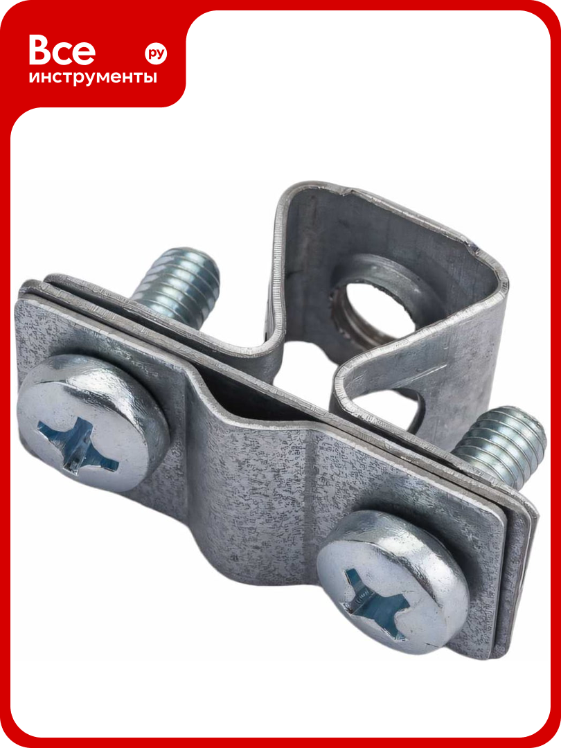 Держатель круглого проводника EZETEK 8-10мм, оцинковка 90021