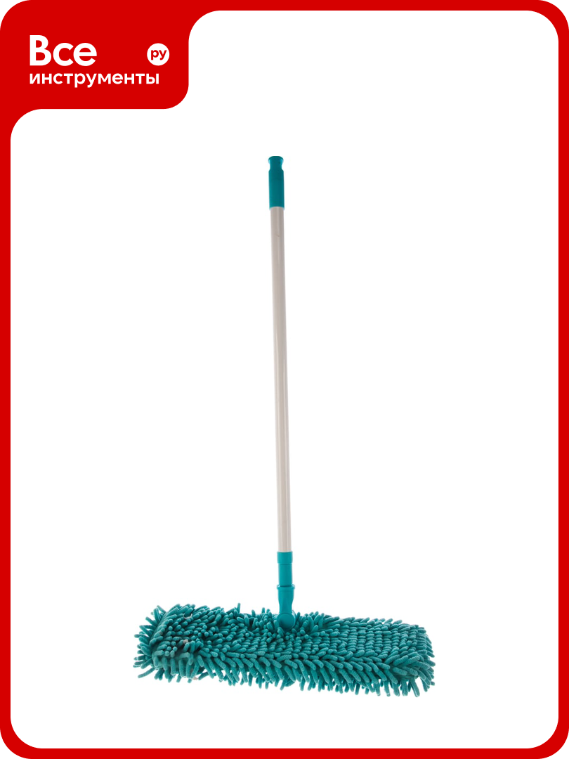 Швабра для пола с насадкой из микрофибры Рыжий кот MopM8 Лапша, 2-х сторонняя 310334