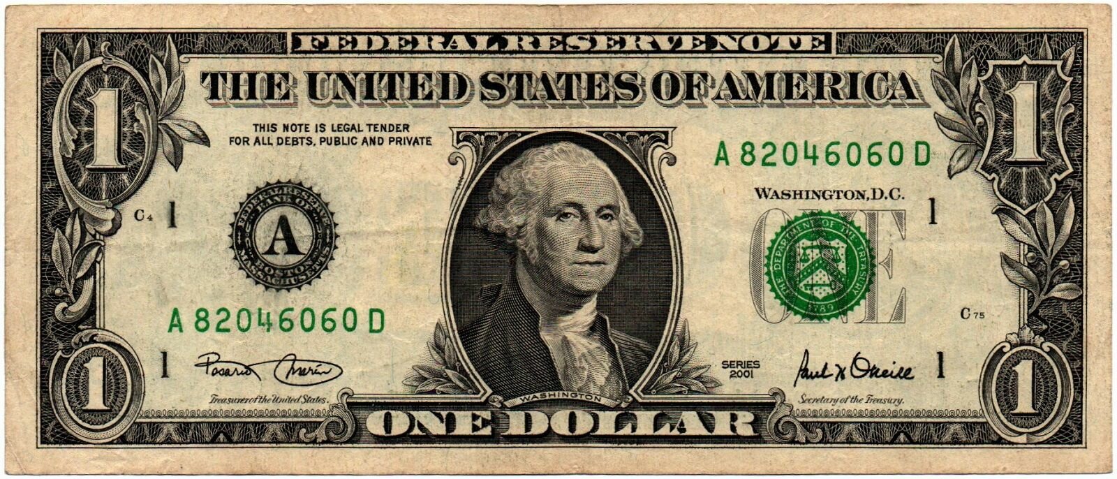 Доллар 2001 года 82046060