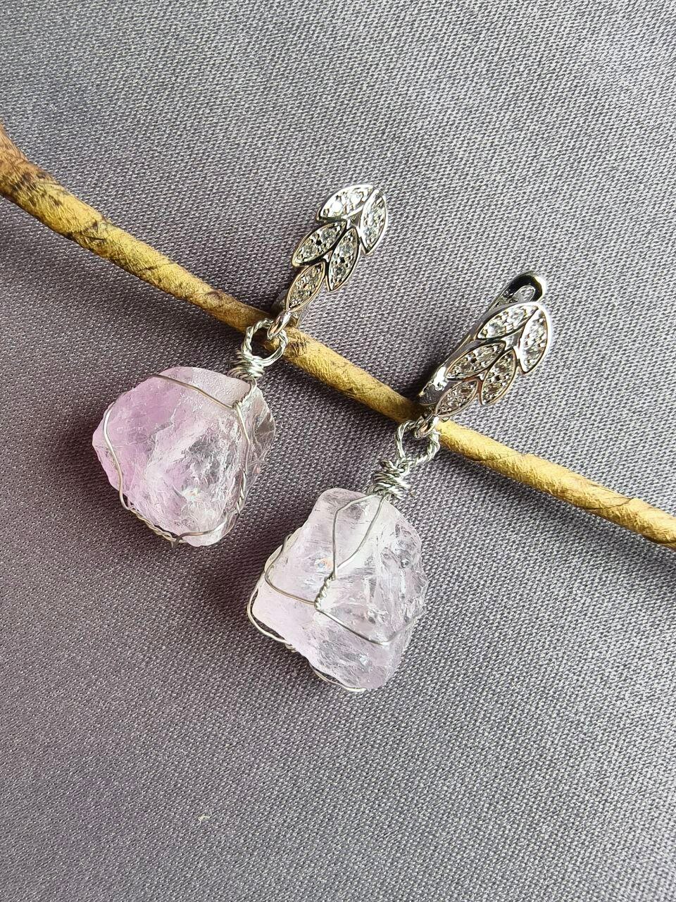 Серьги, аметист