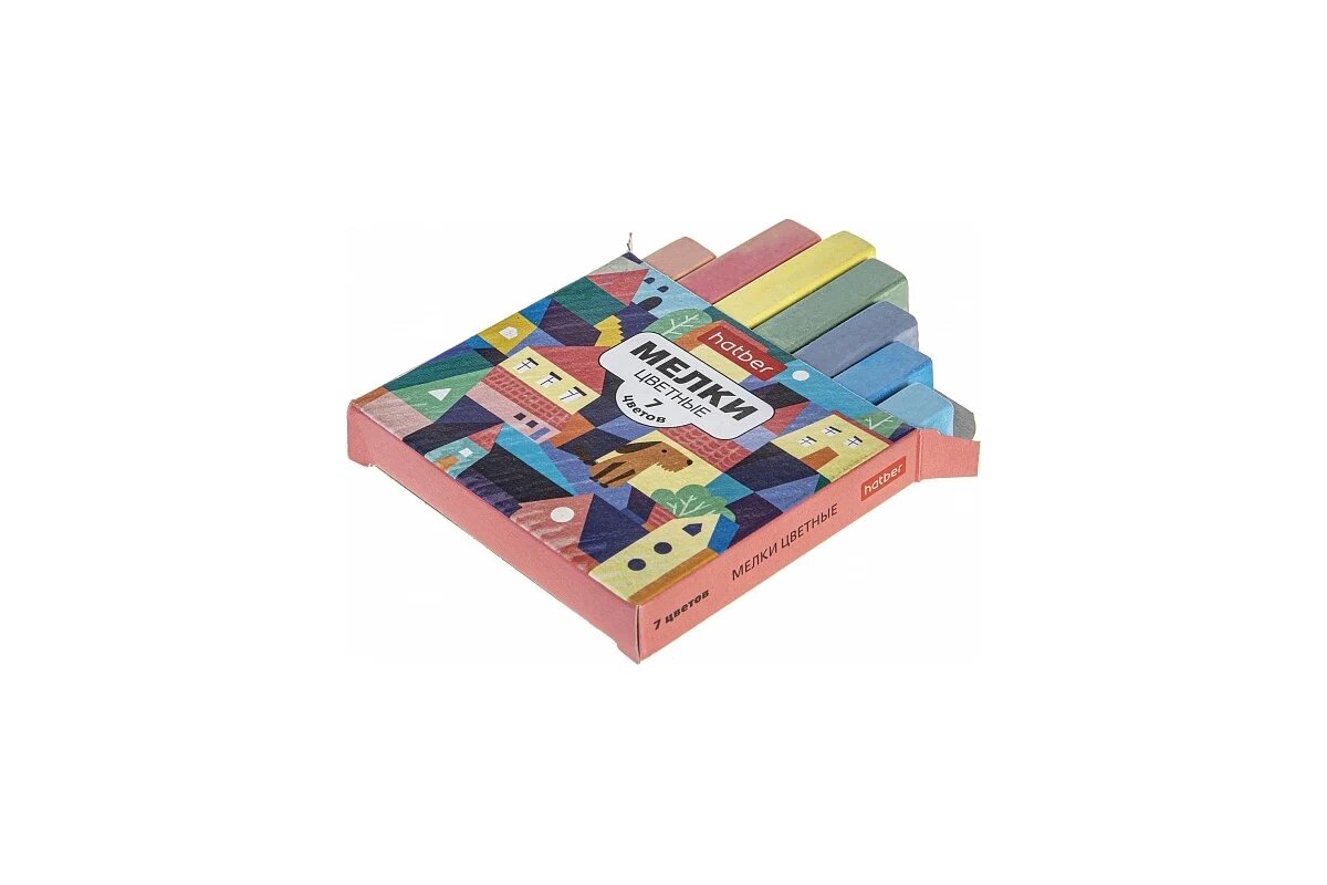 Hatber Мелки Городок 7 цветов в картонной коробке набор 25 шт 072696