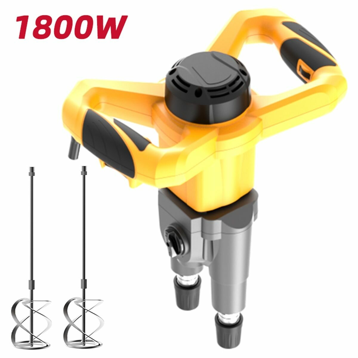 Миксер строительный электрический 1800Вт Deli DC177 (2 передачи, 6 скоростей, 180-480, 250-650 об/мин)