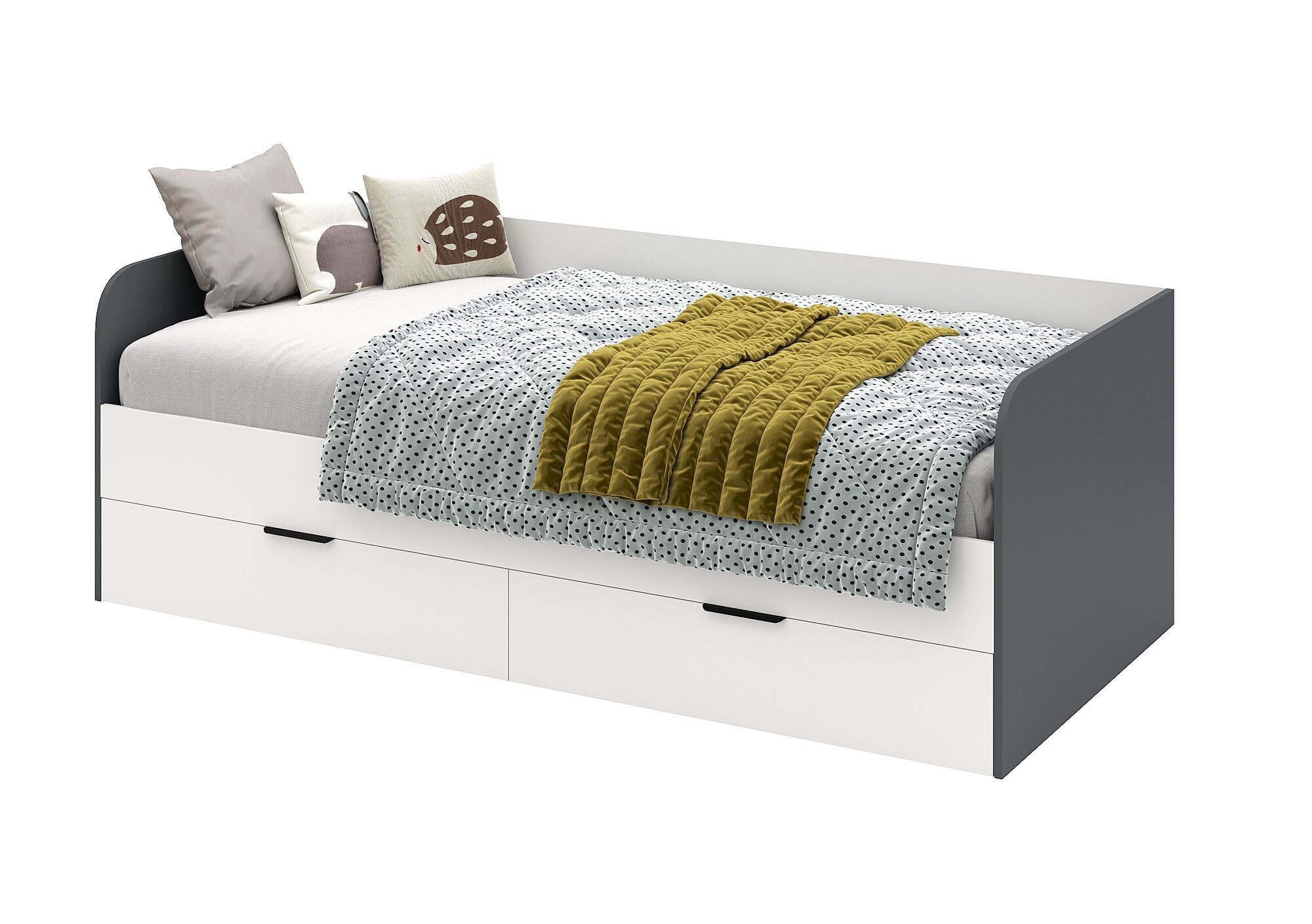 Кровать 200х90 коллекции Брайт Графит-2