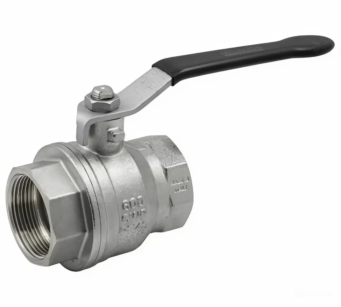 Шаровой кран ELSEN "Strong T", 2", ручка-рычаг, серый металлик/хром