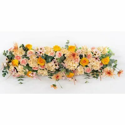 Декор арки свадебного фона на заказ, цветочный ряд, цветочная композиция из роз, сценическая подставка для вечеринки по дороге, витрина, Оранжевый