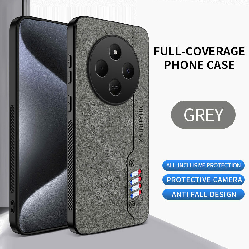 Подходит для Poco C75/Сяоми Поко C75 Чехол для смартфона, с защитой камеры и противоударным, Redmi 14C, подставка, soft touch,360° Полная защита, накладка, резина, пластик, искусственная кожа, защита камеры