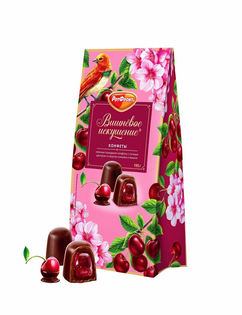 Конфеты в коробке РотФронт Вишневое искушение 195г 1шт