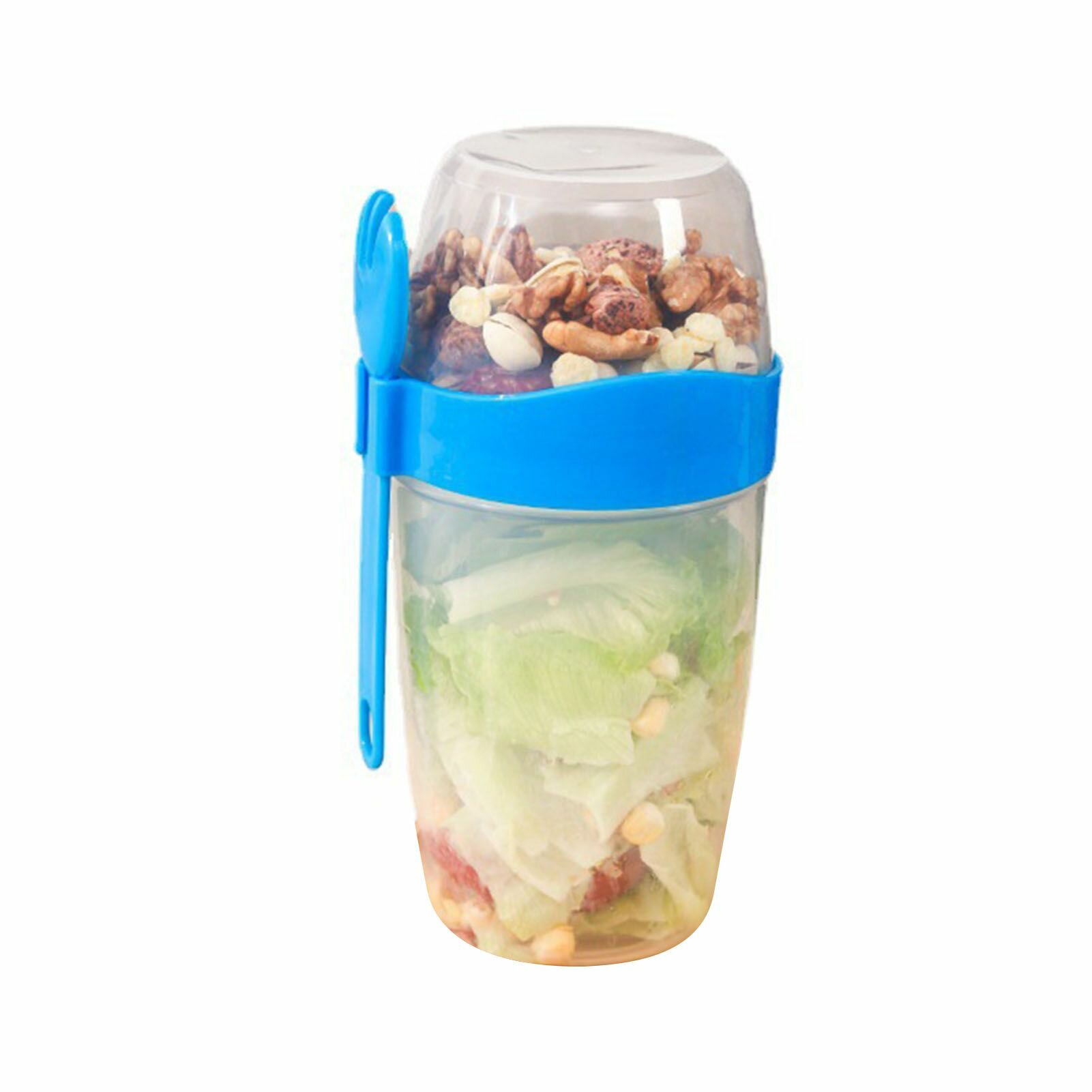 Портативная кружка для салата с держателем заправки 1070 мл, из ПП, удобная для еды в дороге
