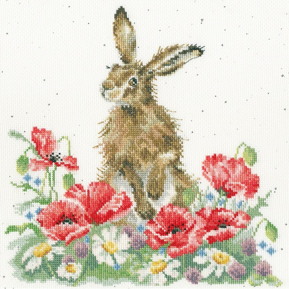 Набор для вышивания Bothy Threads #XHD143 Field Of Flowers (Поле Цветов), Счетный крест, 26 х 26 см