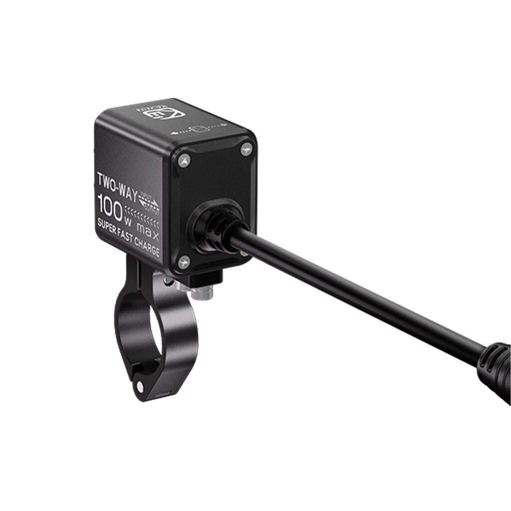 Зарядное устройство для быстрой двусторонней зарядки мотоцикла USB + Type C мощностью 100 Вт