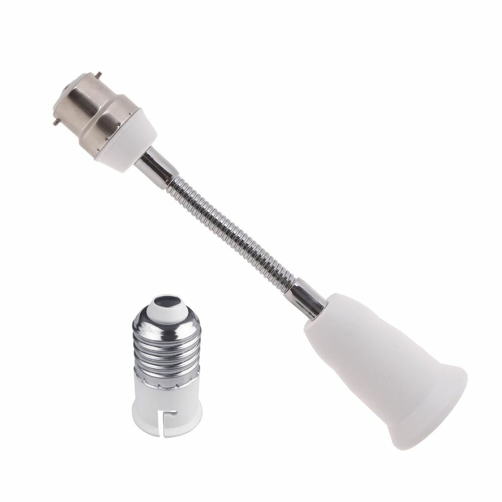 (1 комплект) Удлиненный держатель лампы от B22 до E27 с адаптером от E27 до B22-30 см