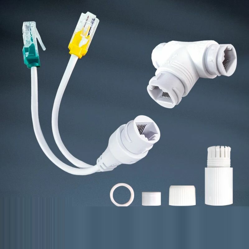 Разветвитель POE 1-к-2, сетевой кабель с тройным разъемом RJ45 для IP-камеры/маршрутизатора/точки беспроводного доступа
