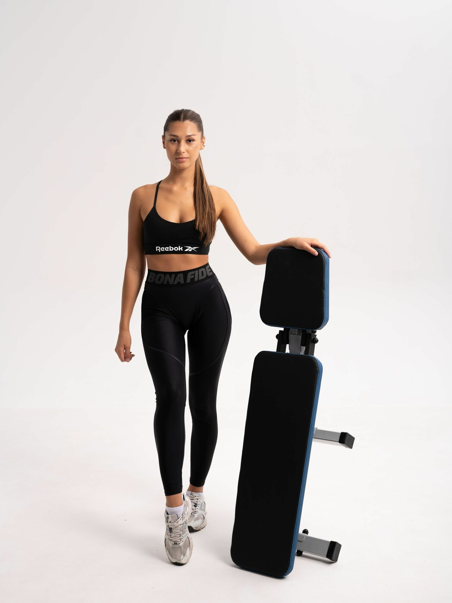 Скамья для жима К1-02, складная, регулируемая, серая, нагрузка 150 кг