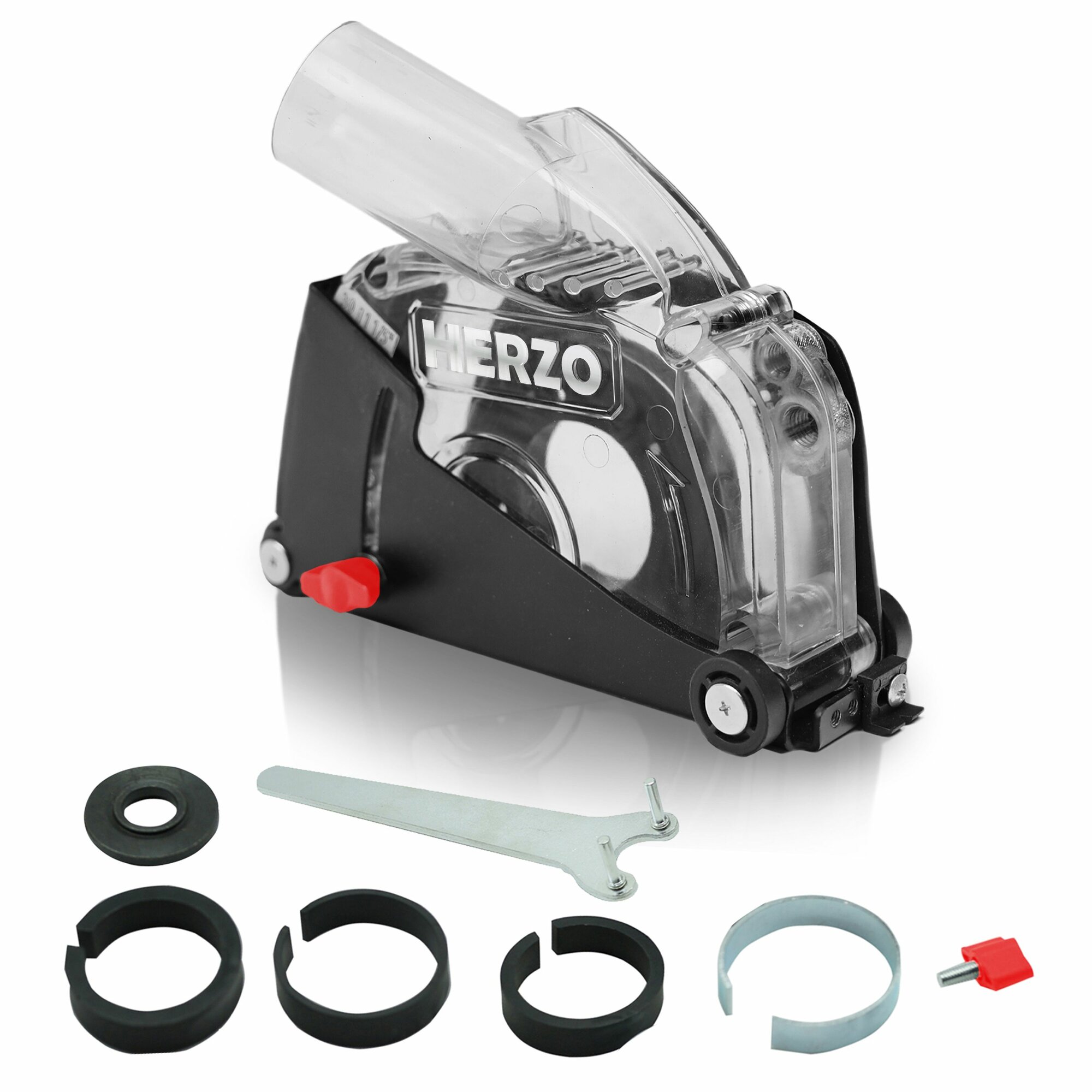 Кожух защитный вытяжной для штрабления на HERZO GT119125B насадка на болгарку,125mm