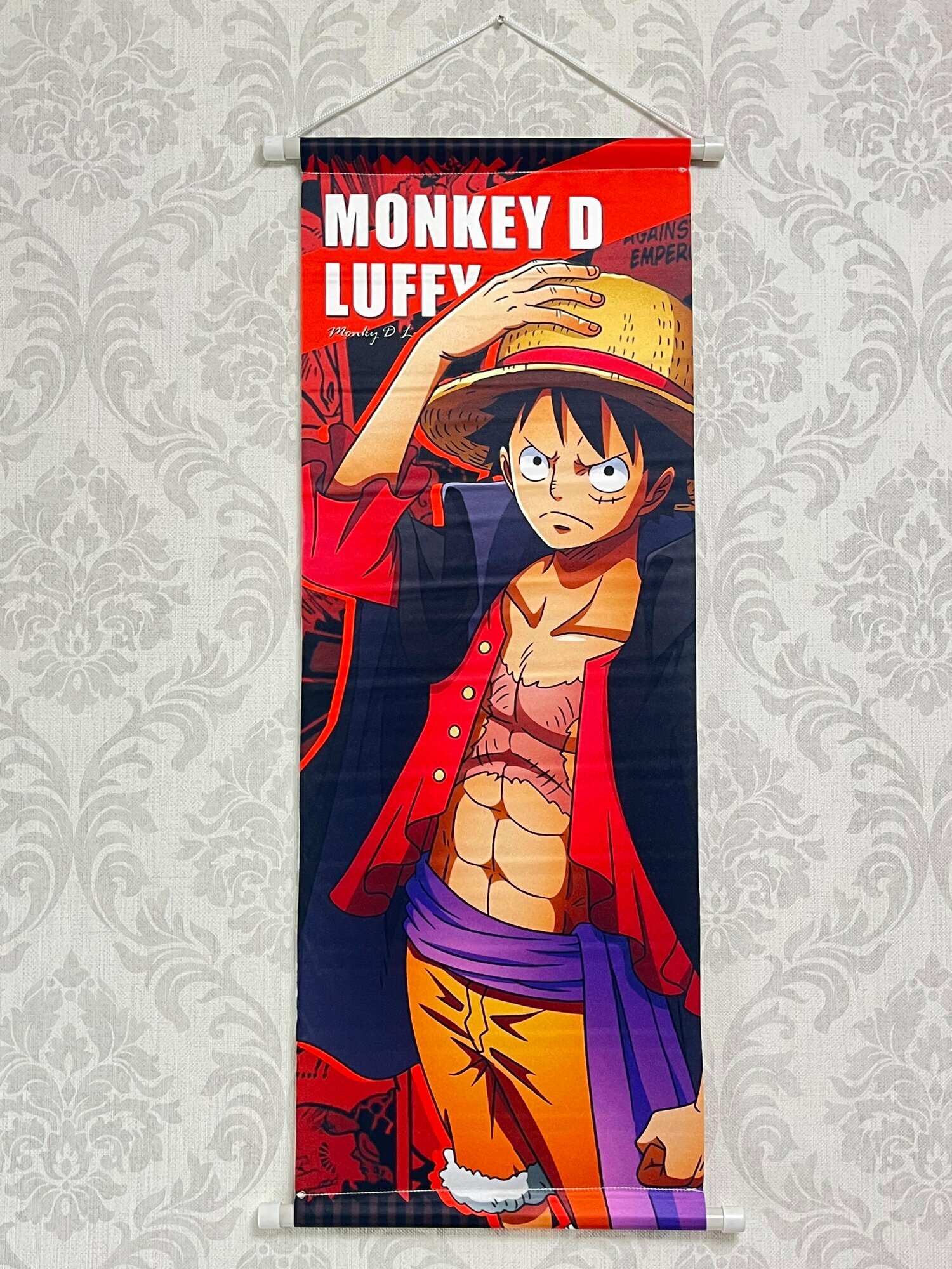 Гобелен плакат панно на стену Монки Д. Луффи (Luffy Monkey D.) из аниме и манги One Piece. Большой куш 70*25 см