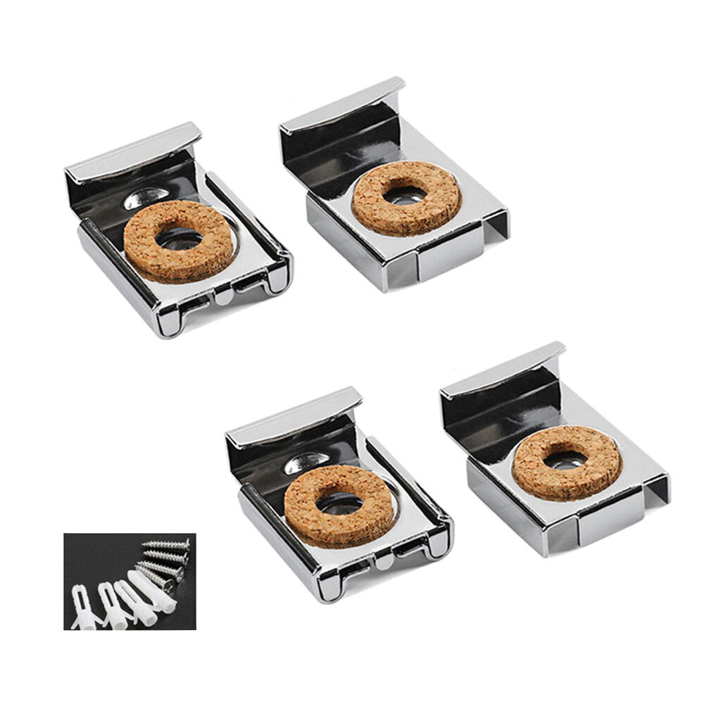 4 Штуки Зажимов Для Крепления Зеркал Кронштейн Для Настенных Зеркал Подставка Для Стеклянной Полки Регулируемое Зеркало Фиксированный Фитинг