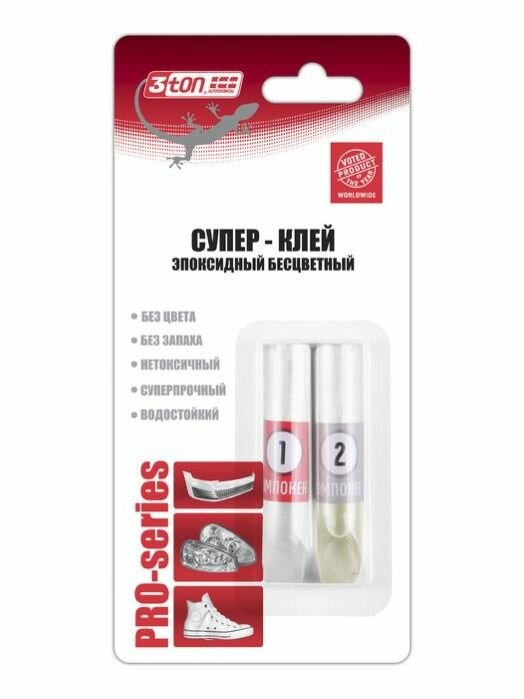 Супер-клей эпоксидный 3ton (ТР-115) бесцветный, 10 гр.