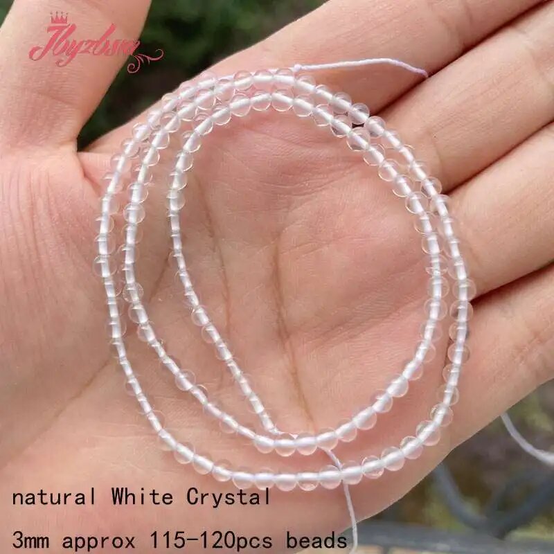 Кристаллы кварца бусины jbyzbsm 4-12мм Белый, Smooth 2mm