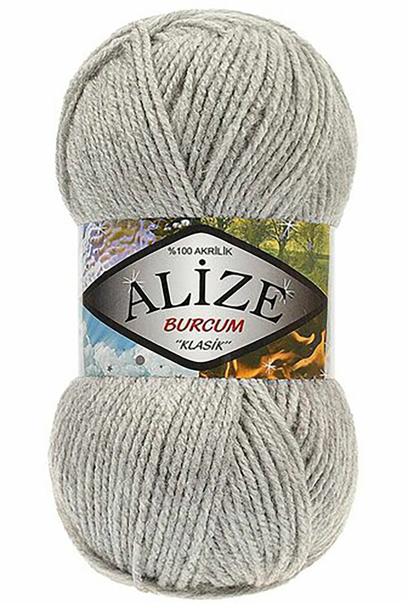 1 Моток, Пряжа ALIZE BURCUM KLASIK 100% Акрил, 210м100гр, Цвет- 21