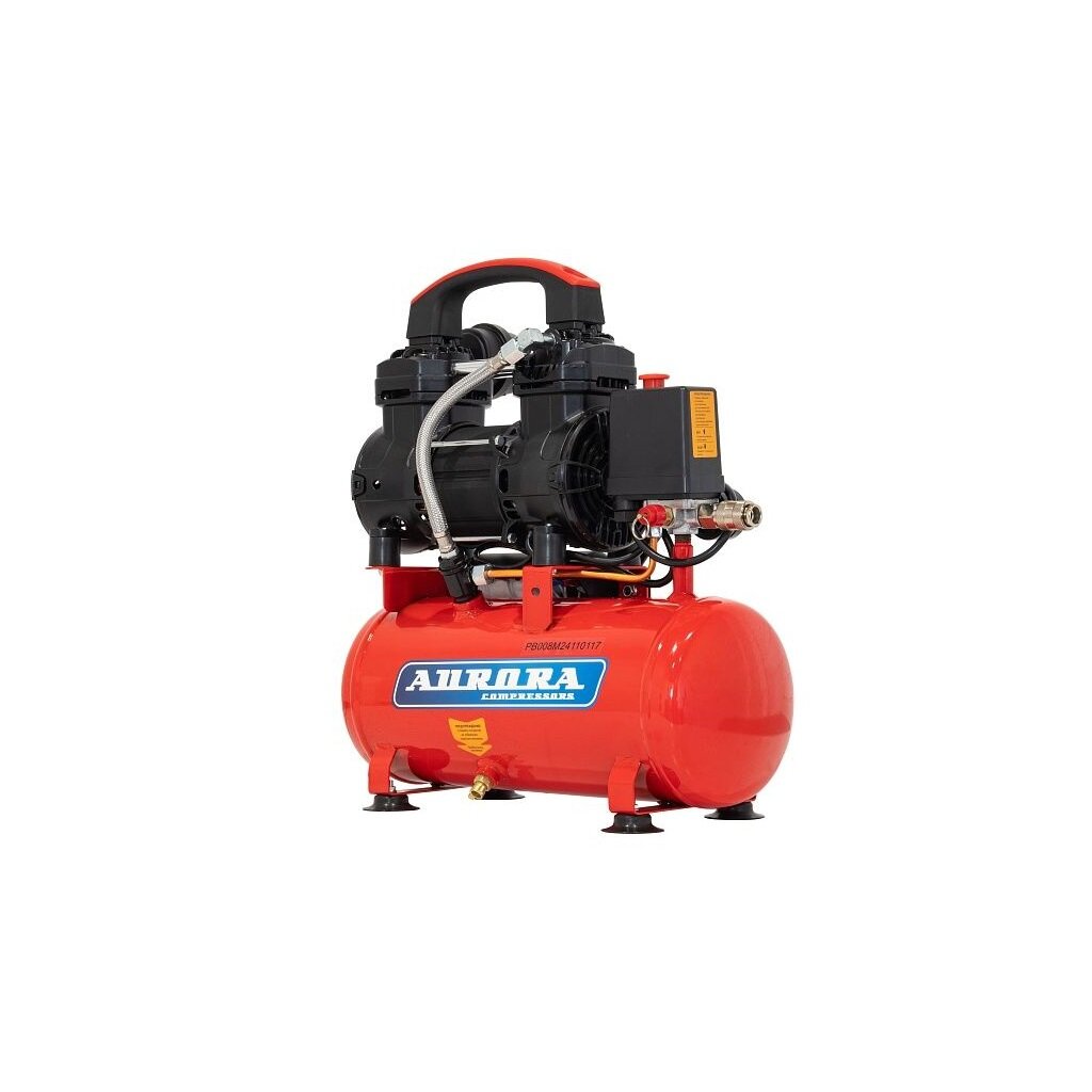 AURORA Компрессор PASSAT-8M BLACK тихий, безмасляный (7 л, 160 л/мин, 0.81 кВт) 39009