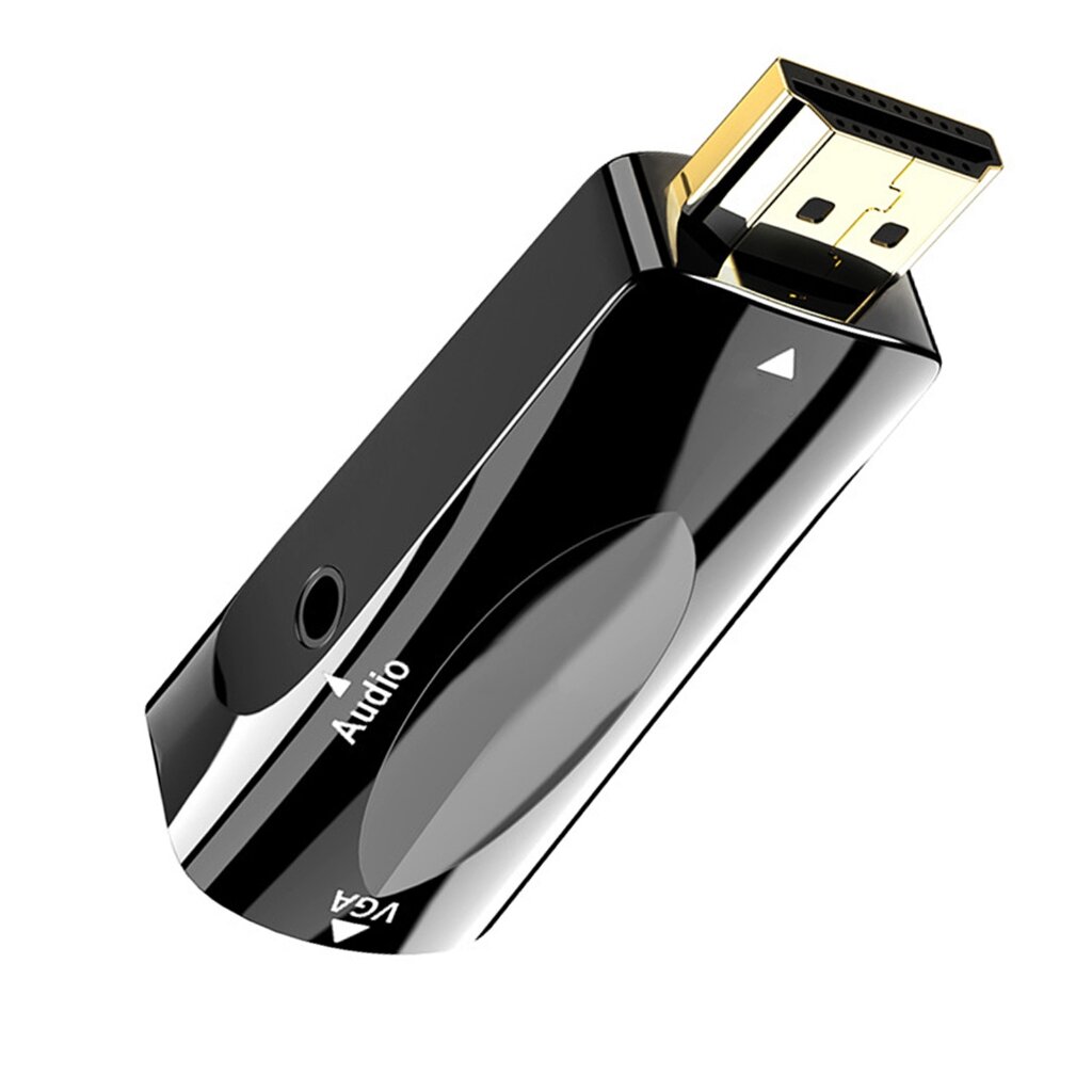 Адаптер HDMI к VGA1080P HD с аудиосистемой 3,5 мм-черный-от мужчины к мужчине