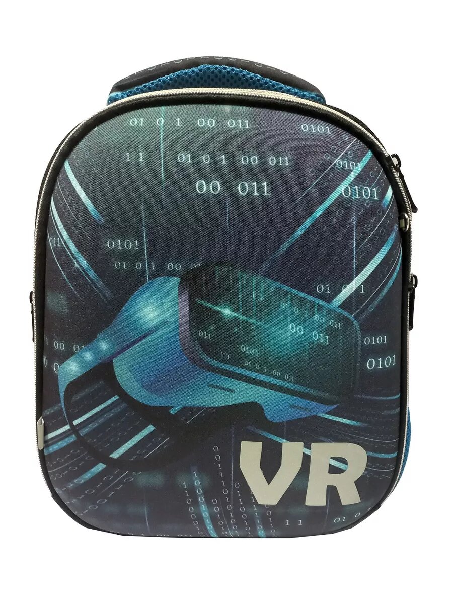 Рюкзак CENTRUM "VR", каркасный, для начальной школы, с застежкой-молнией, 2 отделения