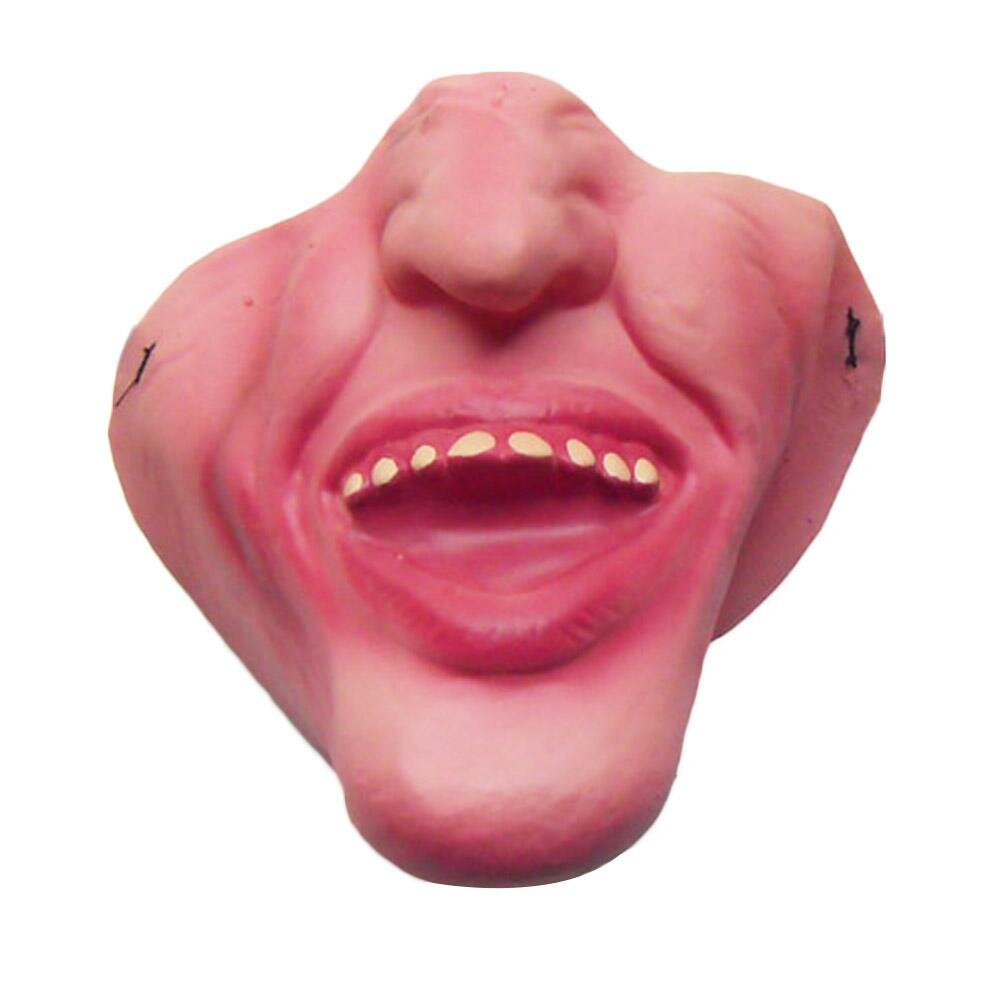 Маска клоуна полумаска смешная, латексная маска на Хэллоуин, карнавал, вечеринку, розыгрыш