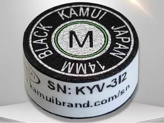 Наклейка для кия Kamui Black 14 мм Medium, многослойная, 1 шт.