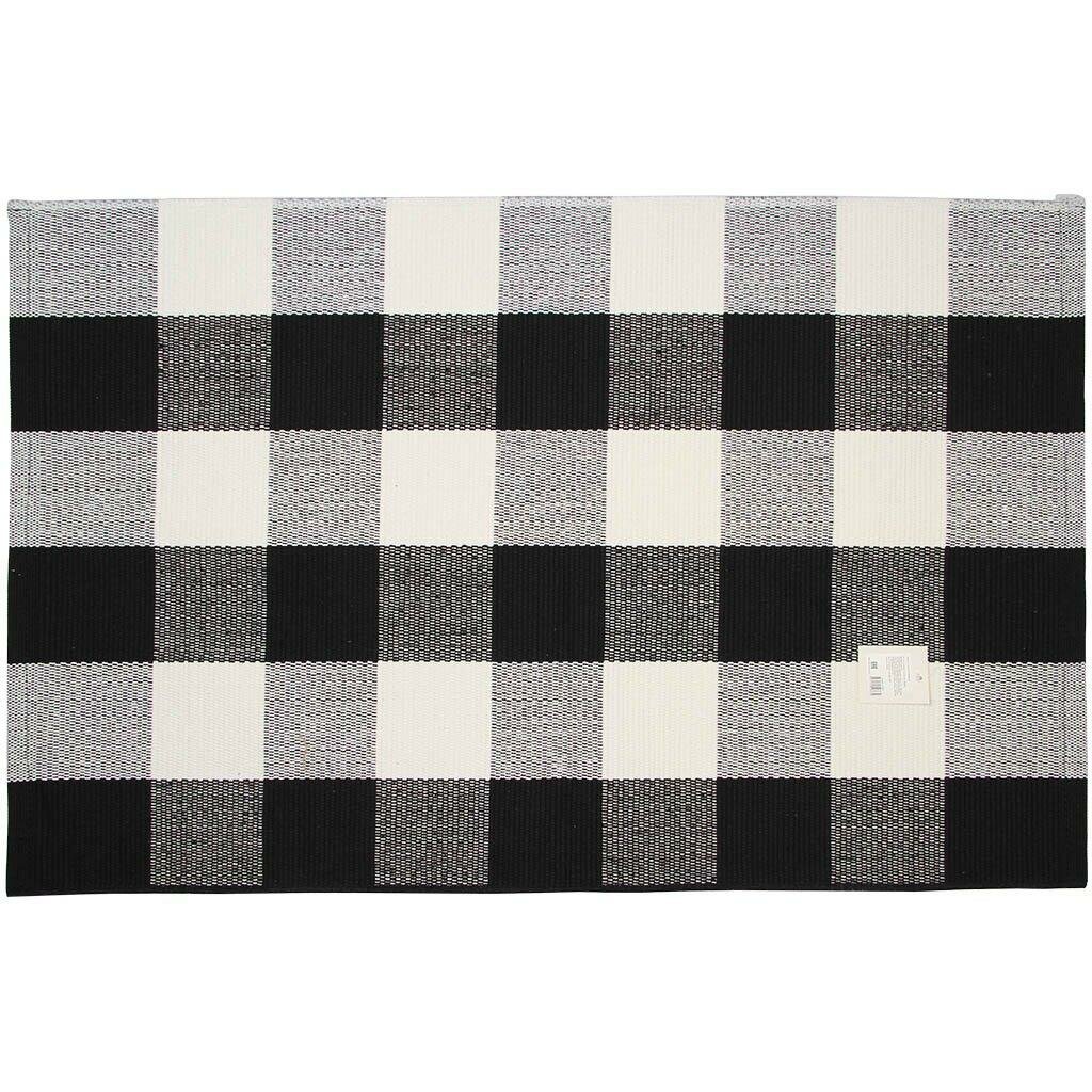 Коврик КНР 0,6х0,9 м, прямоугольный, серый, хлопковый