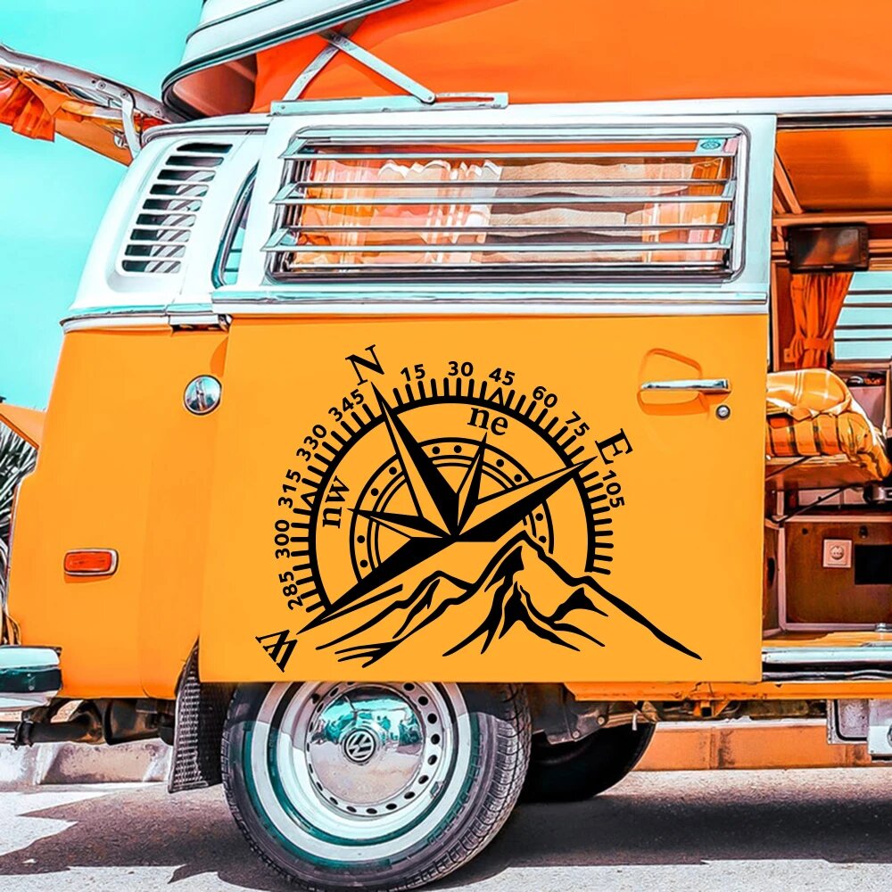 Большой горный компас, кемпер, наклейка на автомобиль, наклейка для black, 56cmwidex41cmhigh