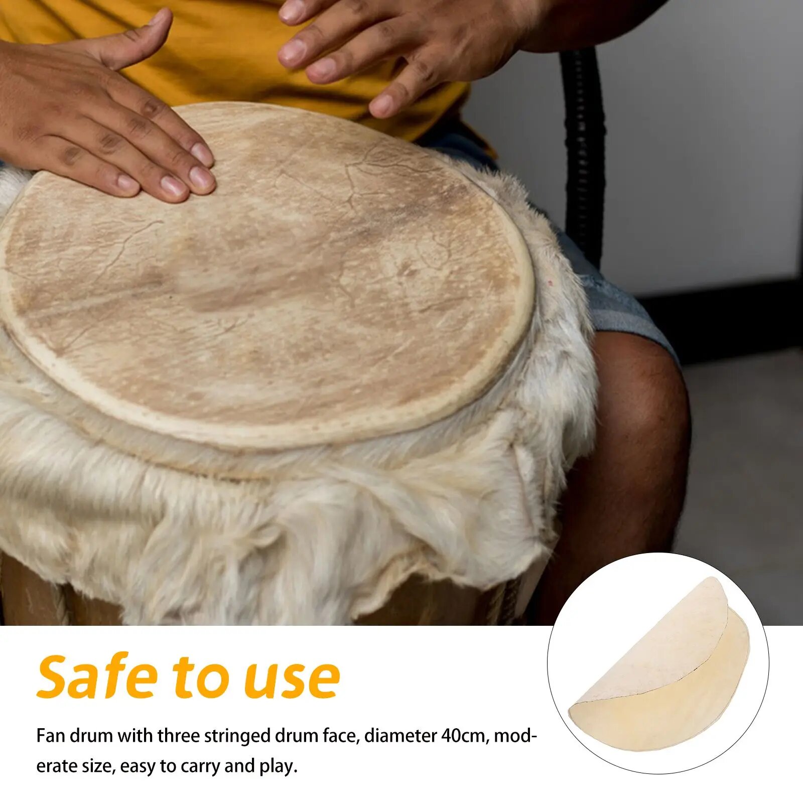 Козья кожаная головка барабана 45см