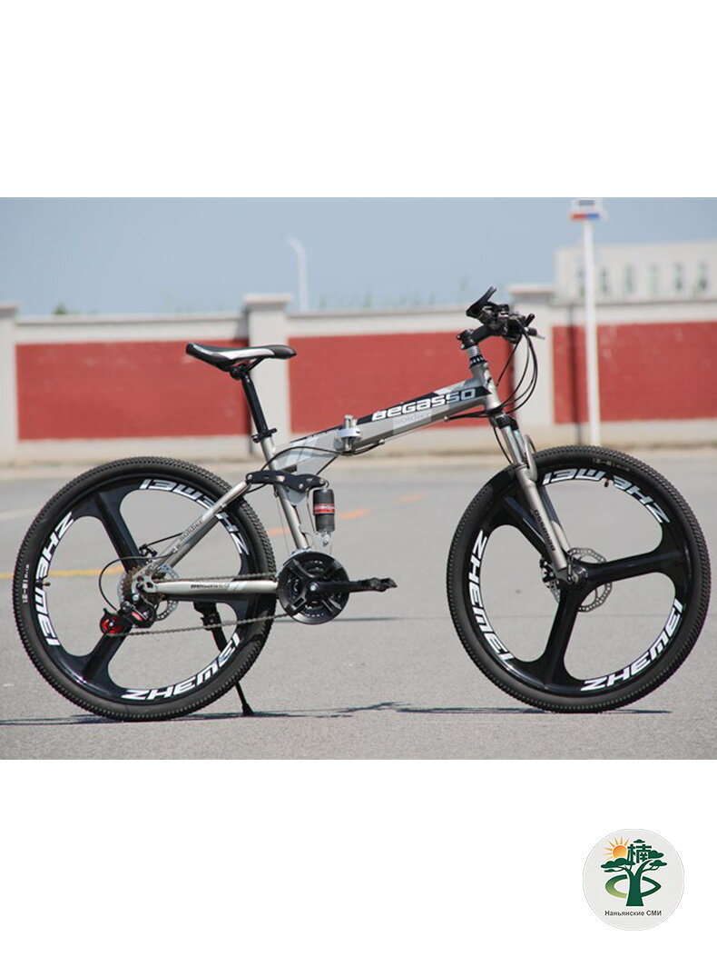 Двойной амортизирующий дисковый тормоз с регулируемой скоростью горный складной велосипед