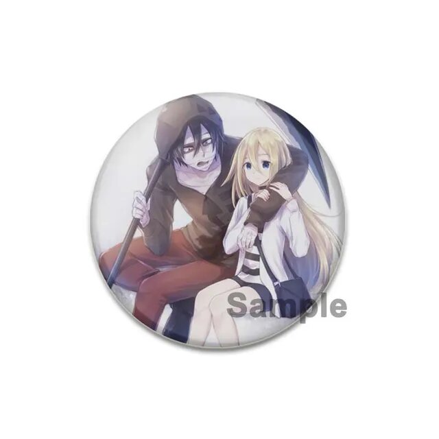 58 мм аниме «Ангелы смерти», заколки на пуговицах, милая интересная брошь с персонажем для рюкзака, украшения одежды, модные подарки