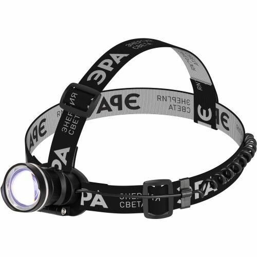 Фонарь аккумуляторный налобный GA-806 CREE 5Вт регулир. фокус литиевый аккум. 2.5А. ч алюм. USB пластик. (кор.) Эра Б0039626