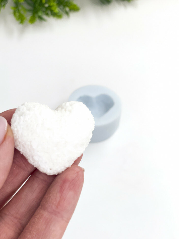 Сахарное сердечко форма силиконовая для мыла